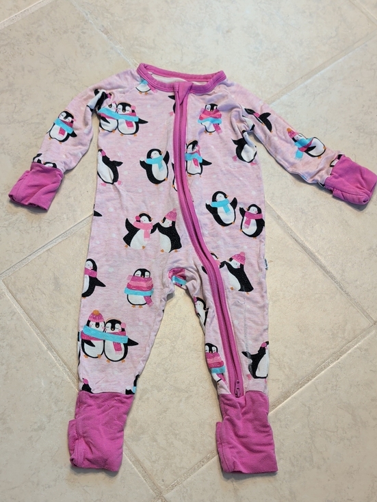 Little Sleepies | Pajamas | Little Sleepies Pink Penguin Zippered ...